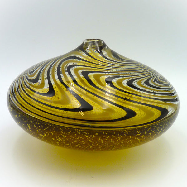 Handblown Glass Incalmo Cane Vase Amber by Will Mayer – Sandwich Glass ...