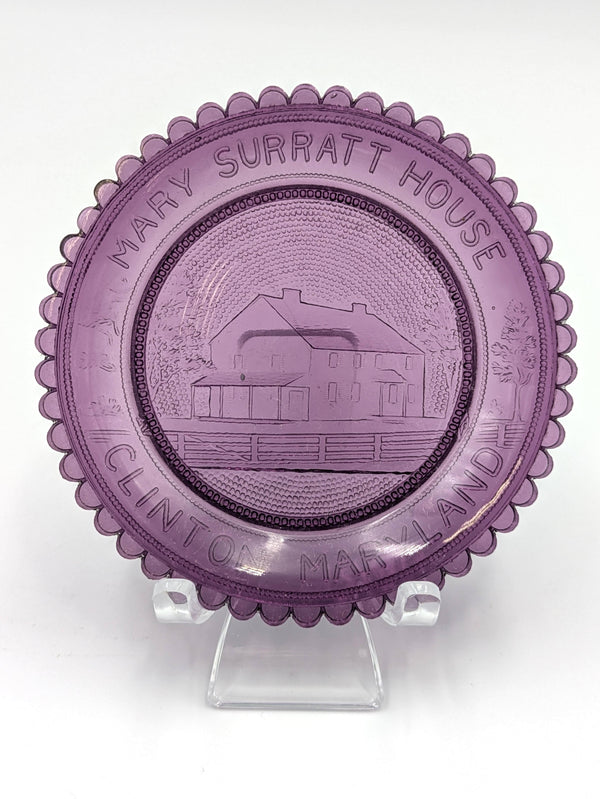 Hand Pressed Glass Cup Plate "Mary Surratt House" – Sandwich Glass Museum
